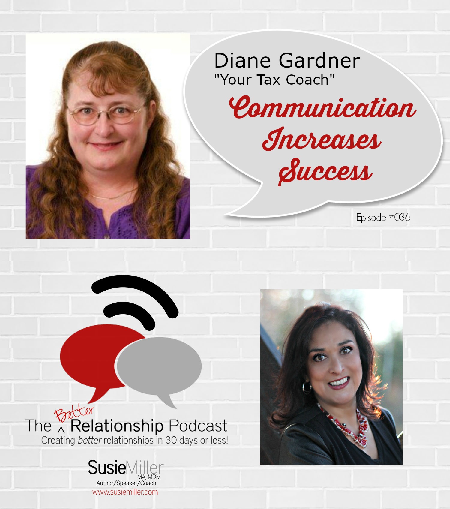 Better Relationship Podcast w/ Diane Gardner, Your Tax Coach - Susie ...